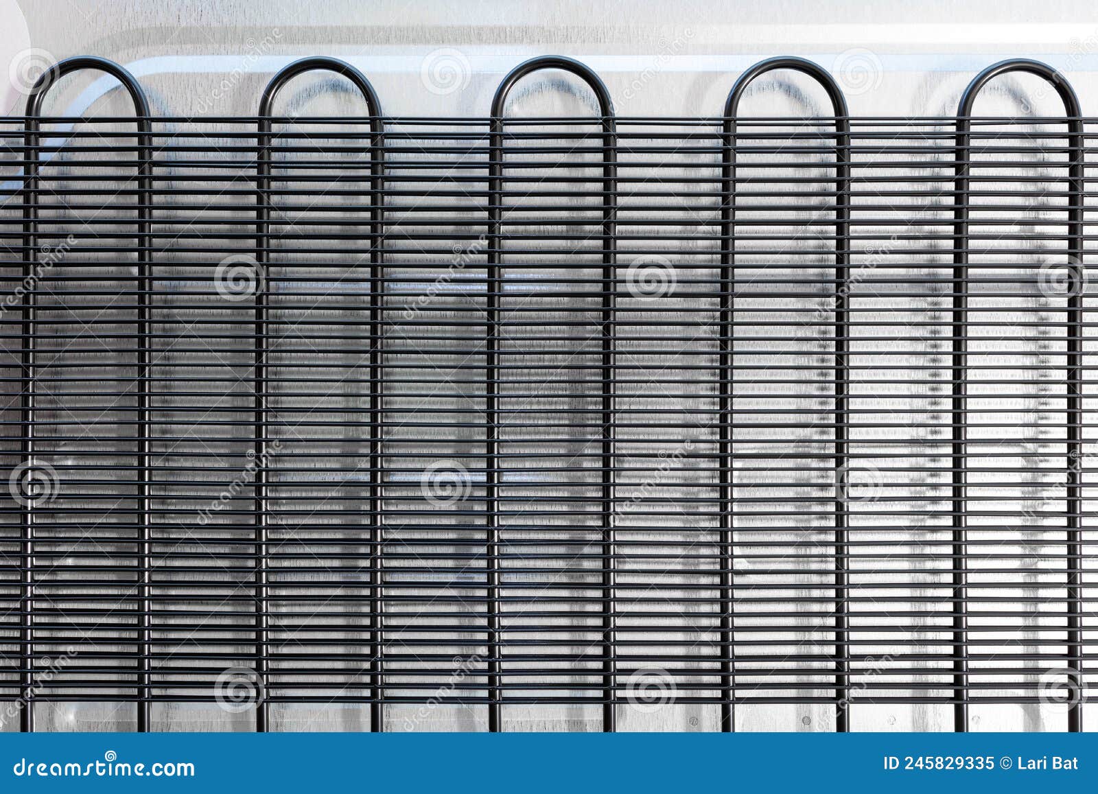 Back Wall of the Domestic Refrigerator with Grille Stock Image - Image ...