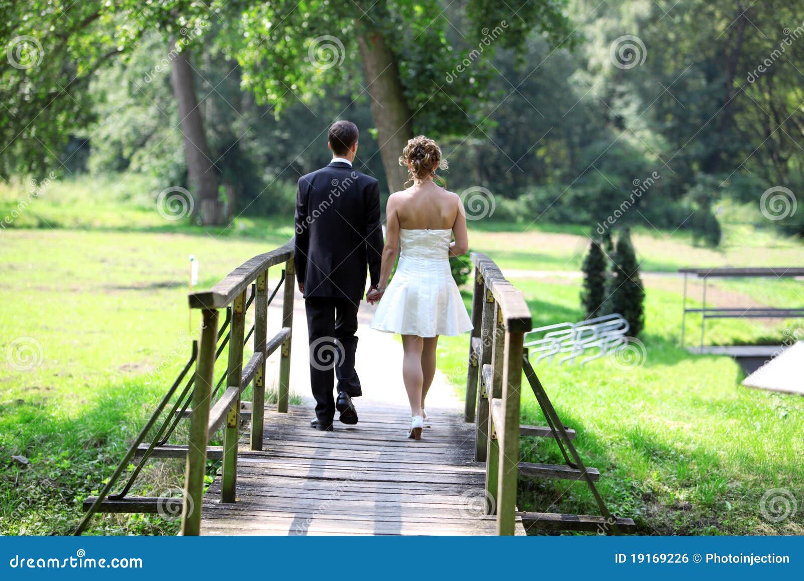 Back of Wedding Couple Walking Stock Photo - Image of germany, hold ...