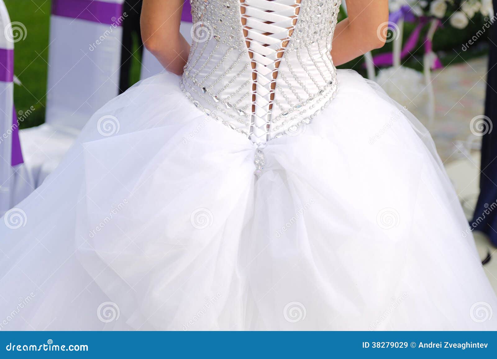 Back of Wedding Dress stock image. Image of hanger, bride - 38279029