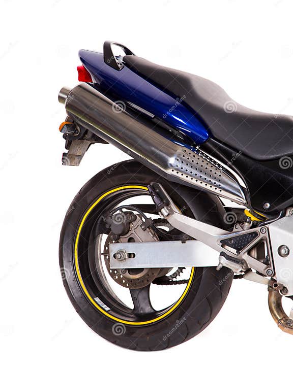 Back Wheel of the Motorcycle. Stock Image - Image of closeup, orange ...