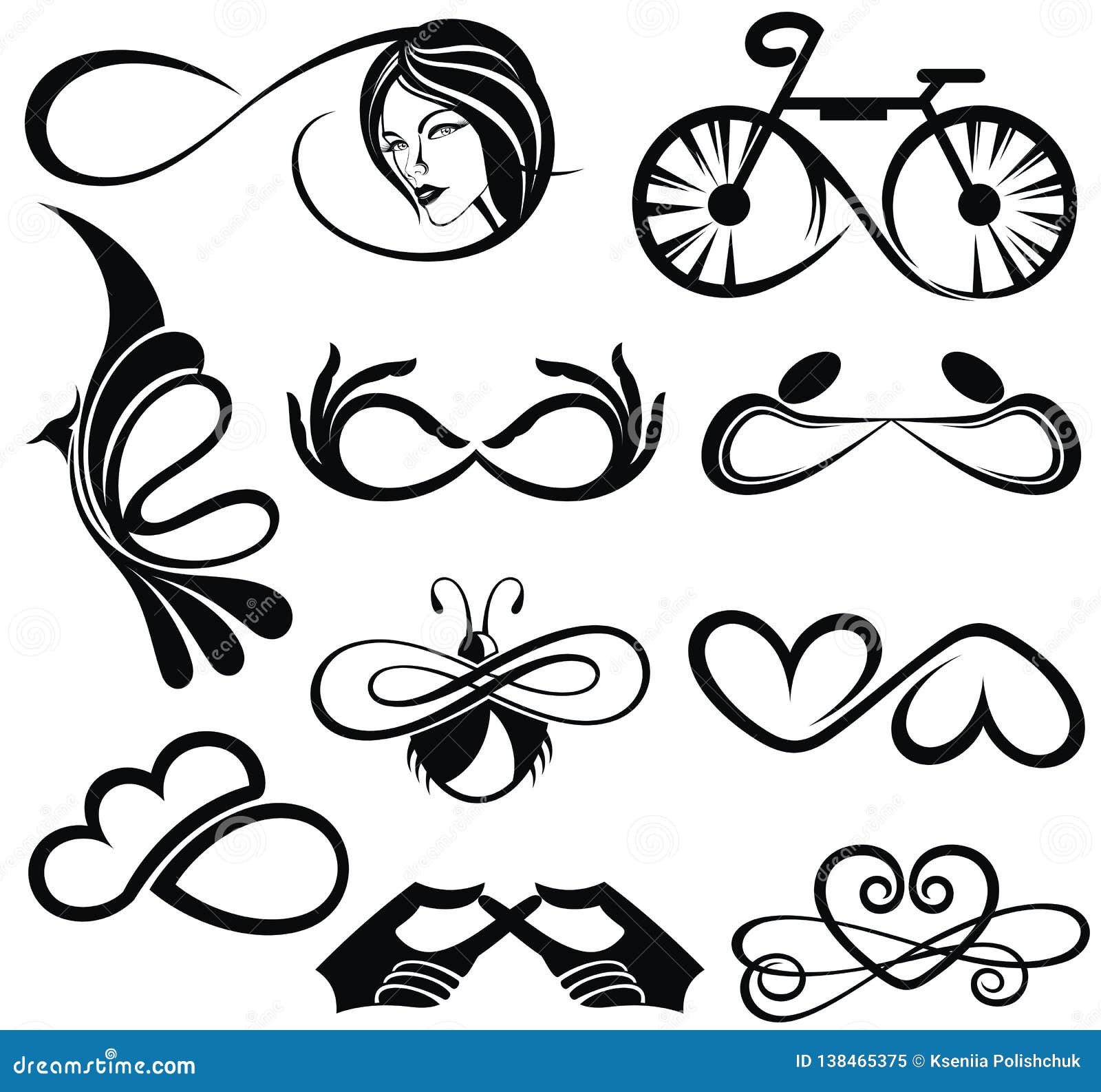 Set Of Different Infinity Symbols Vector Illustration | CartoonDealer ...