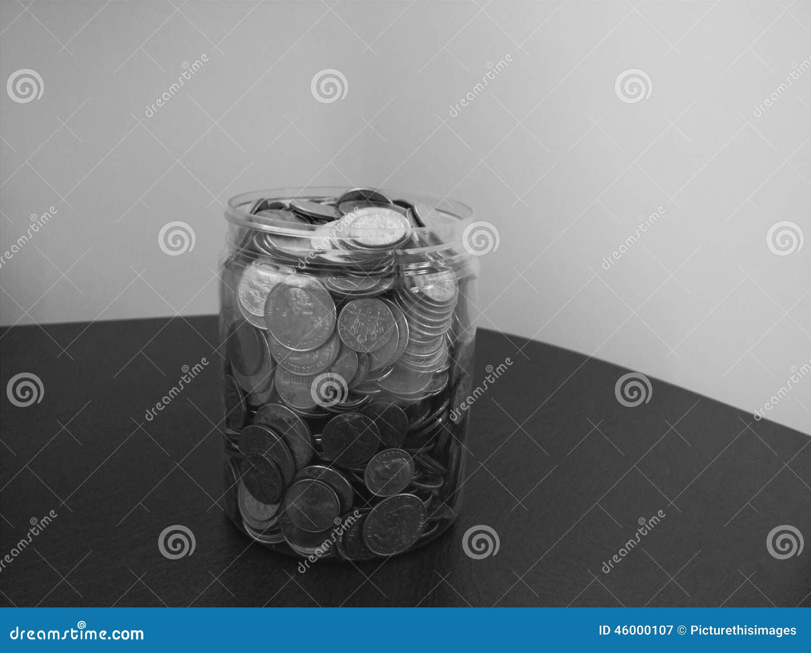 Back and White Jar of Change Stock Image - Image of change, black: 46000107