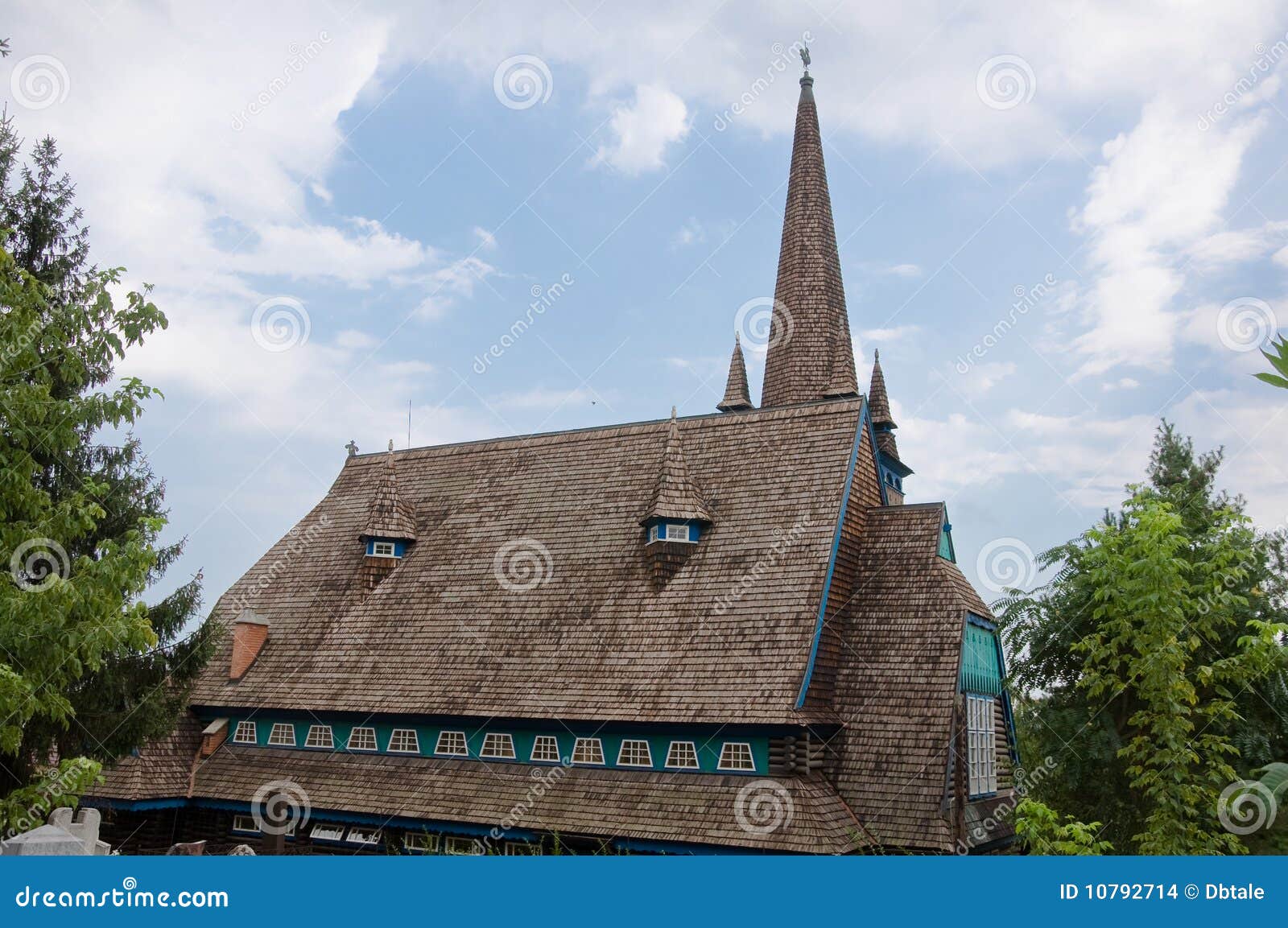 Back of the wooden church stock photo. Image of cloud - 10792714