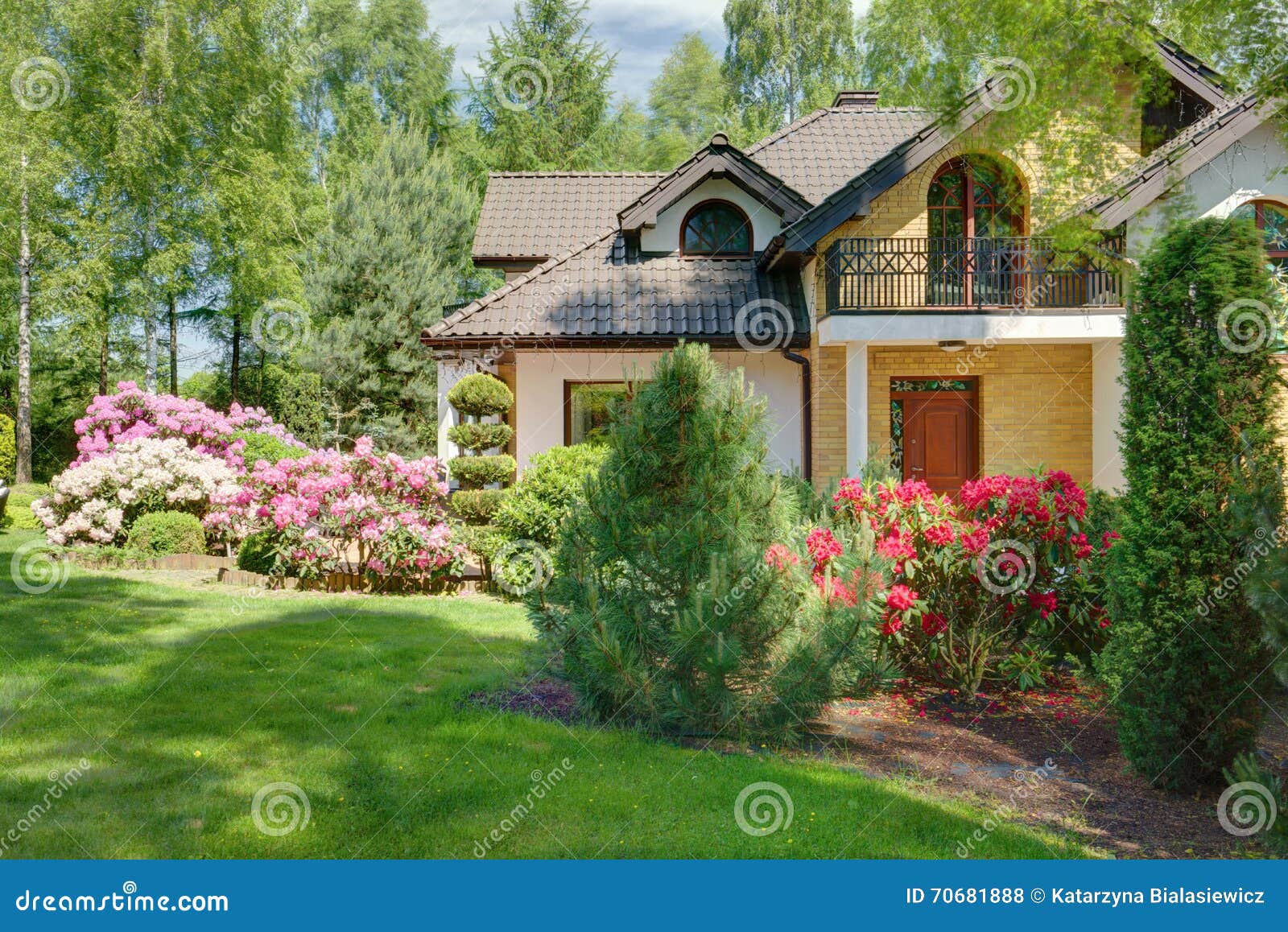 Back yard of the house stock photo. Image of home, garden - 70681888