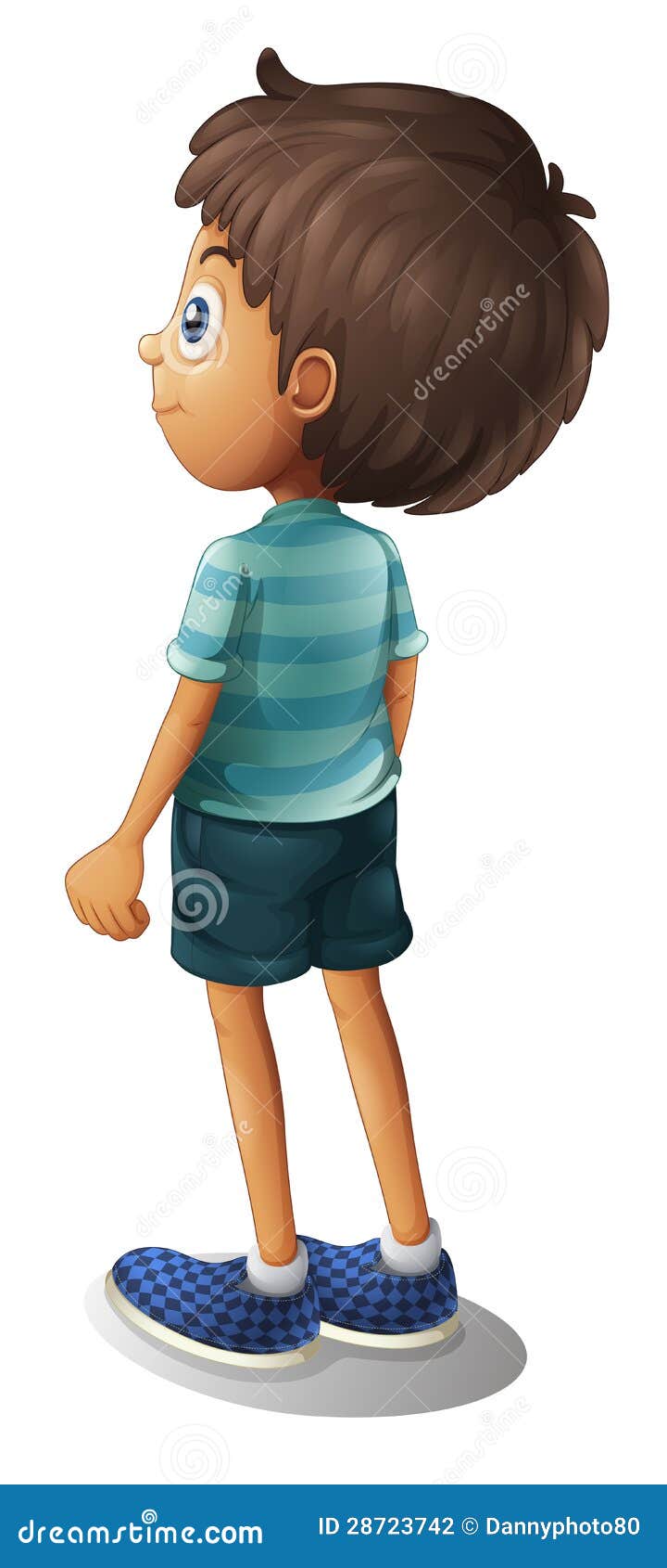 A back of a young boy stock vector. Illustration of stripe - 28723742