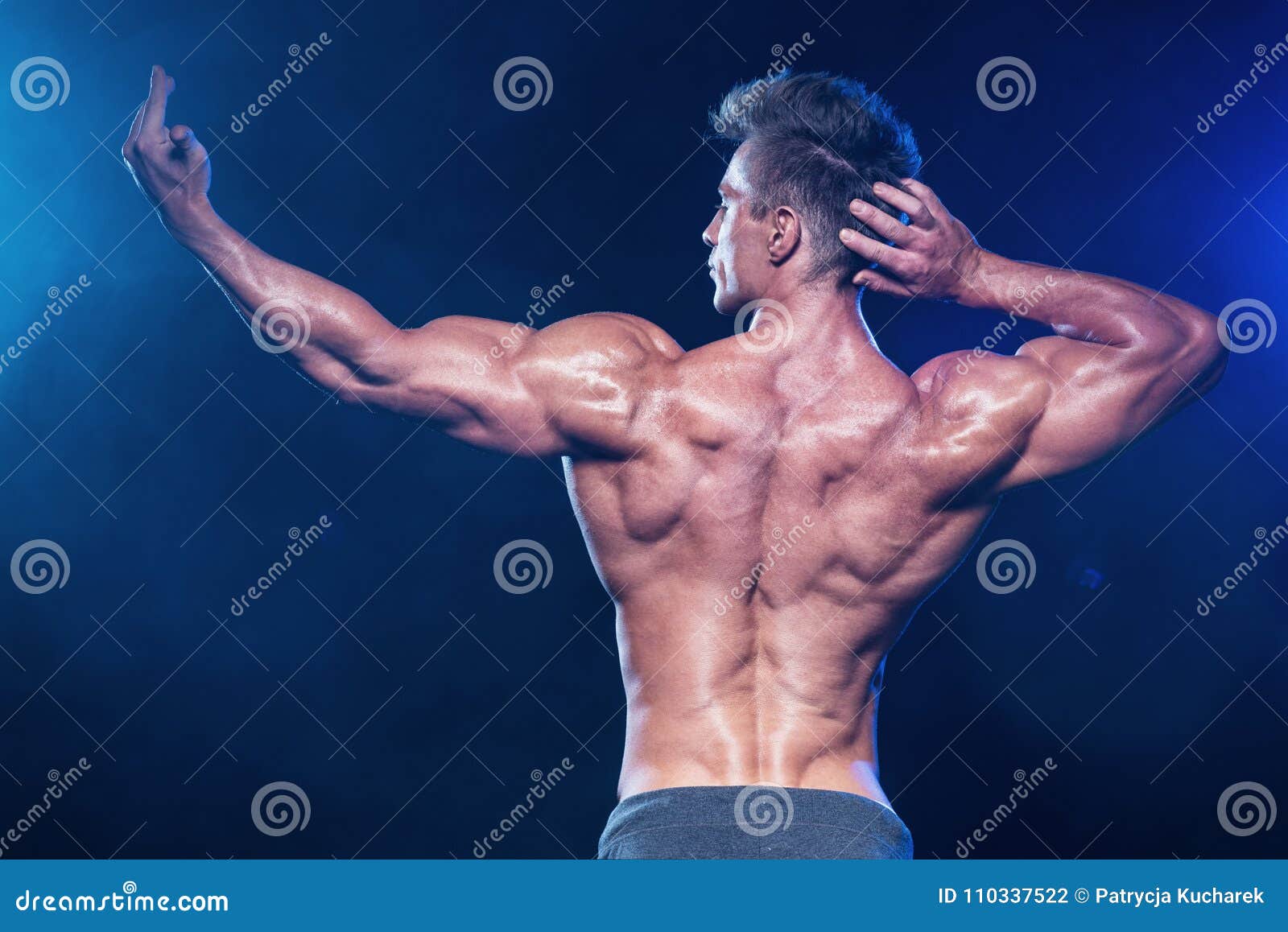 Back of Young Handsome Athlete Stock Photo - Image of model, handsome ...