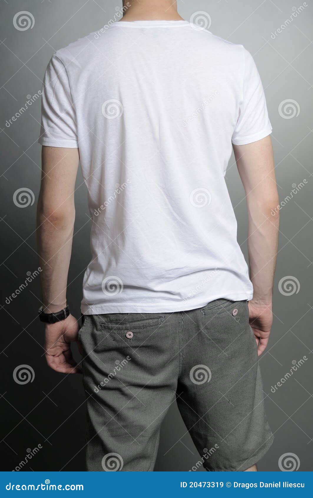Back of young male posing stock image. Image of accessory - 20473319