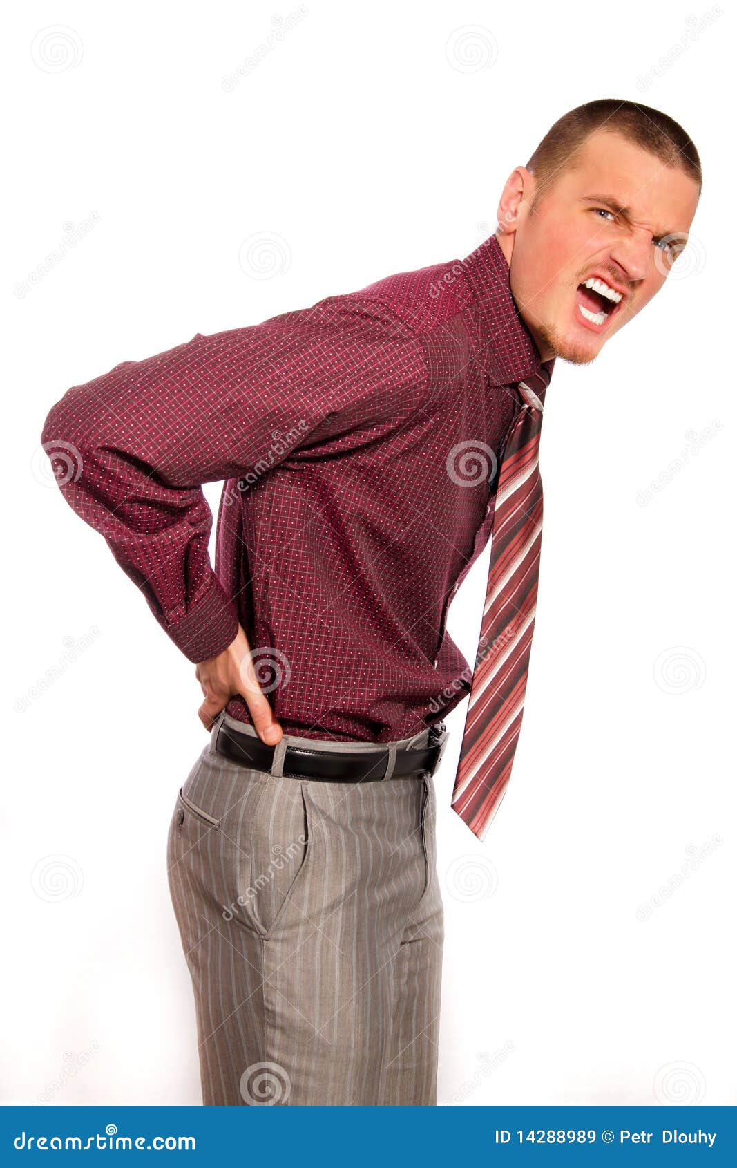 Backache stock image. Image of boss, scream, businessman - 14288989