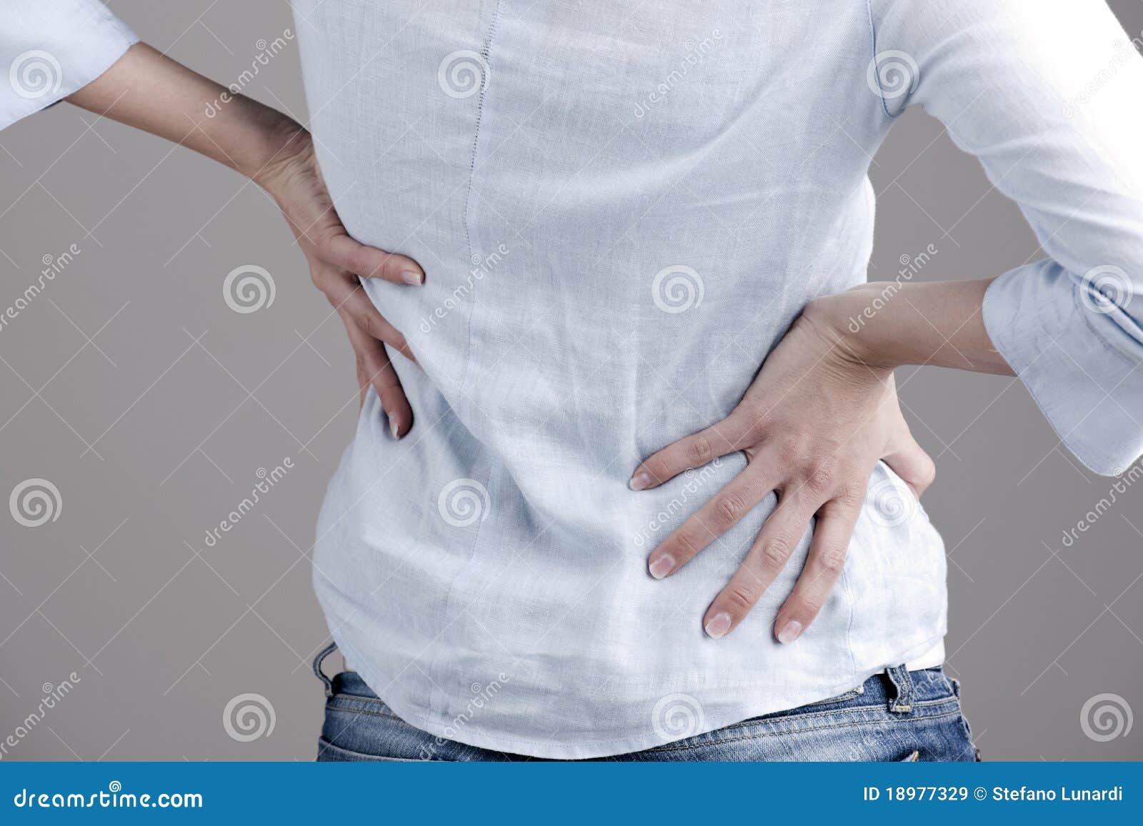 Backache stock image. Image of pain, female, horizontal - 18977329