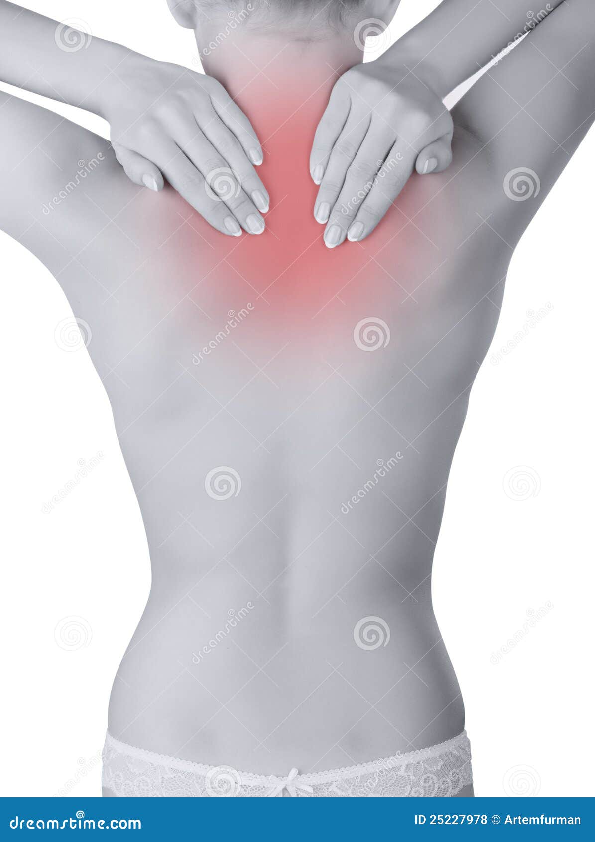 Backache stock photo. Image of girl, adult, isolated - 25227978