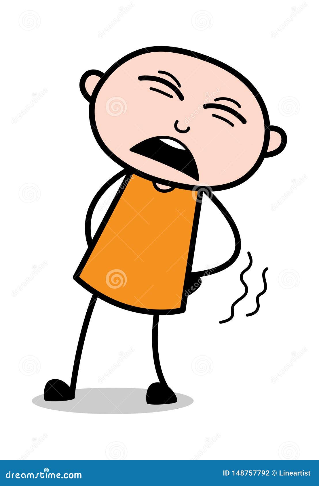 Backache - Cartoon Thief Criminal Guy Vector Illustration Stock ...