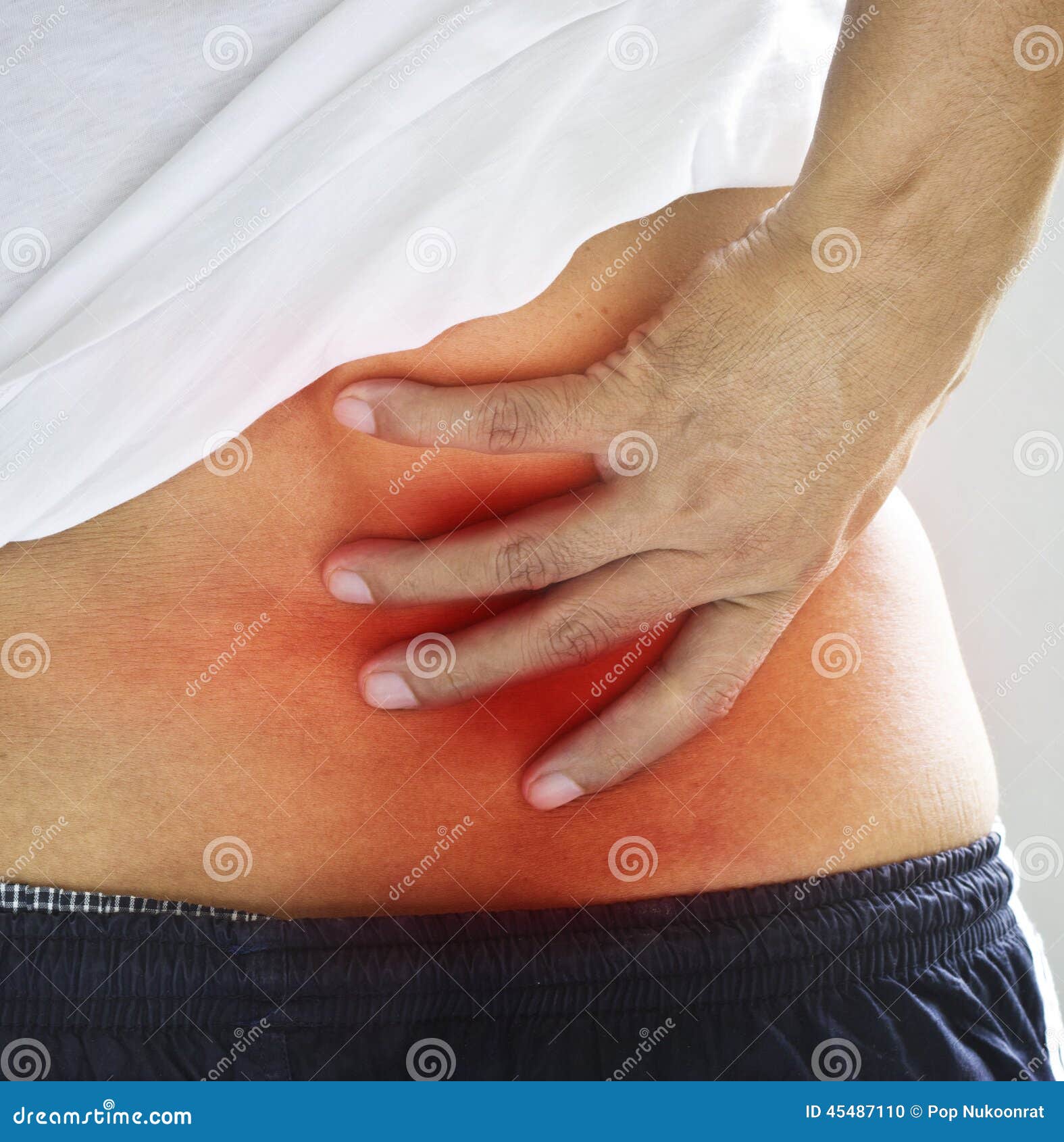Backache, Pain in the Lower Back Stock Photo - Image of back, therapy ...