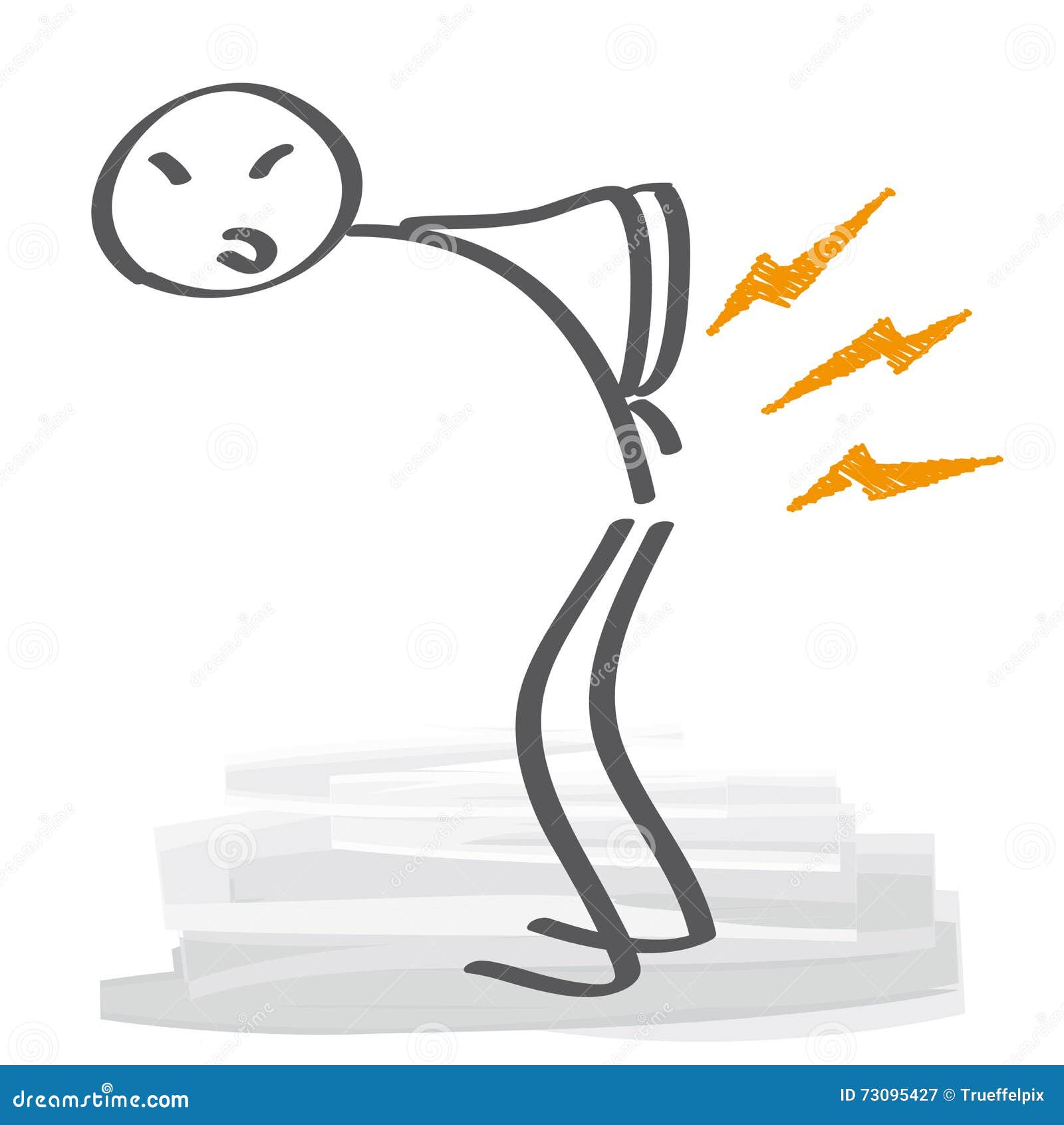 Backache Vector Illustration Stock Illustration - Illustration of pain ...
