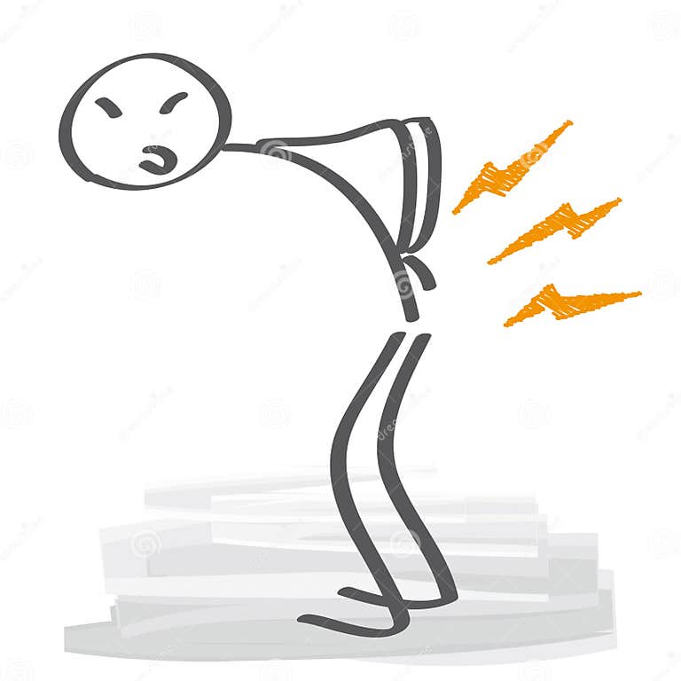 Backache Vector Illustration Stock Illustration - Illustration of pain ...