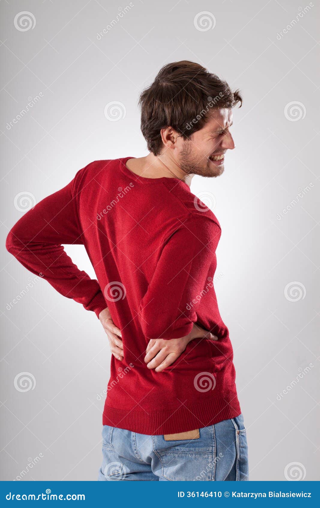 Backache stock photo. Image of holding, illness, back - 36146410