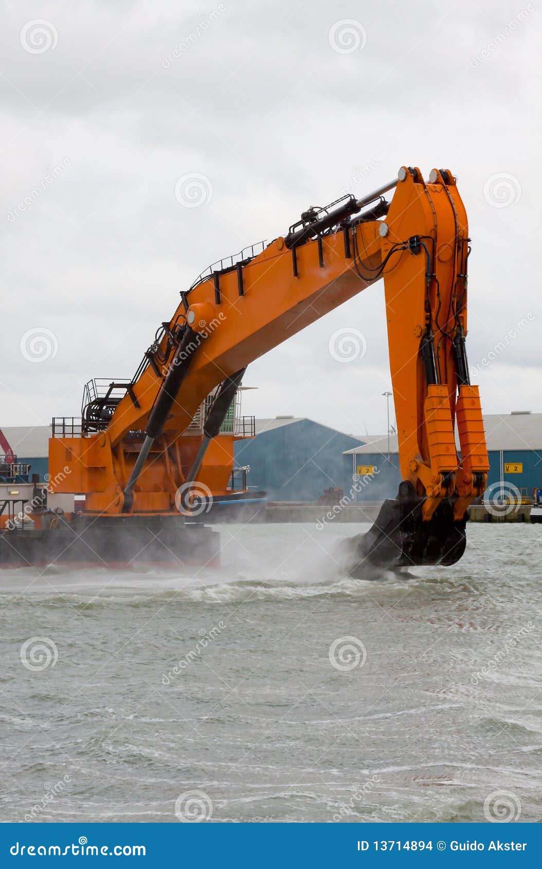 Backacter Simson stock photo. Image of machine, dredging - 13714894