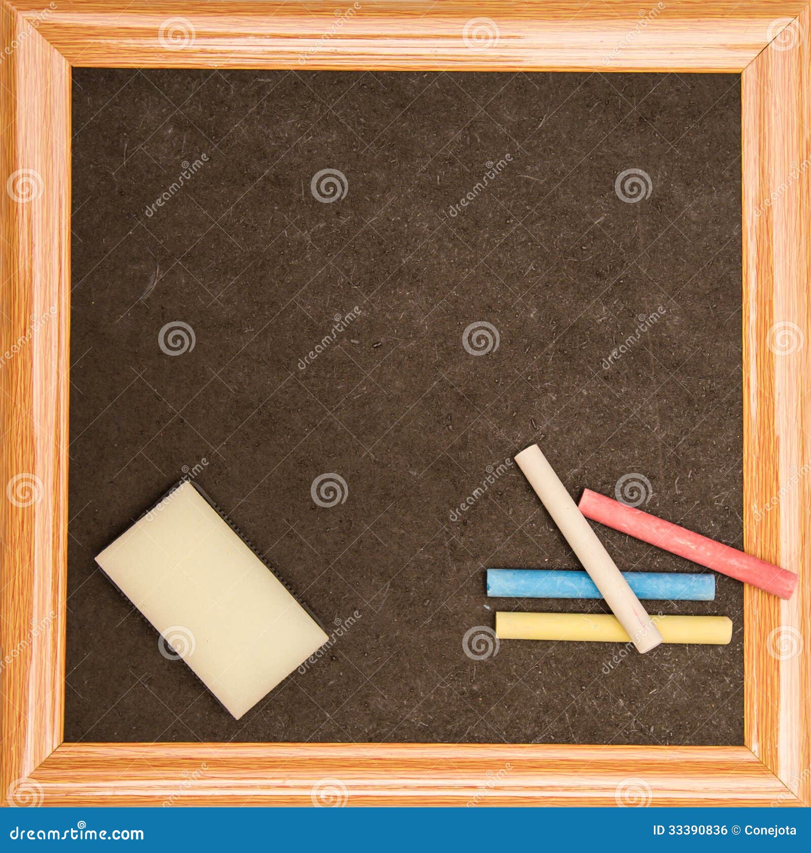 Backboard with Chalks and Board Rubber Stock Photo - Image of college ...