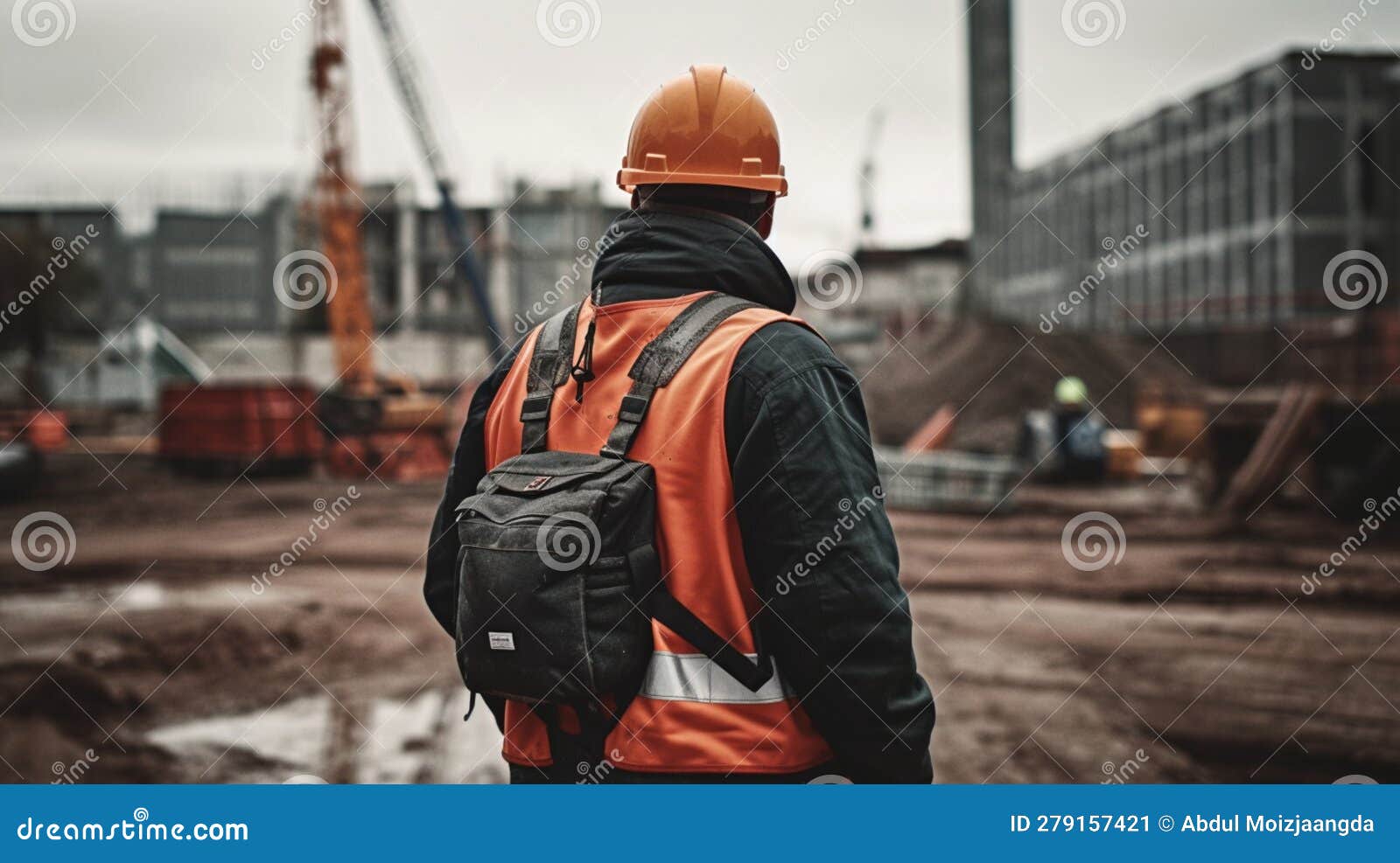 Backbone of Construction, Worker at Site Stock Illustration ...