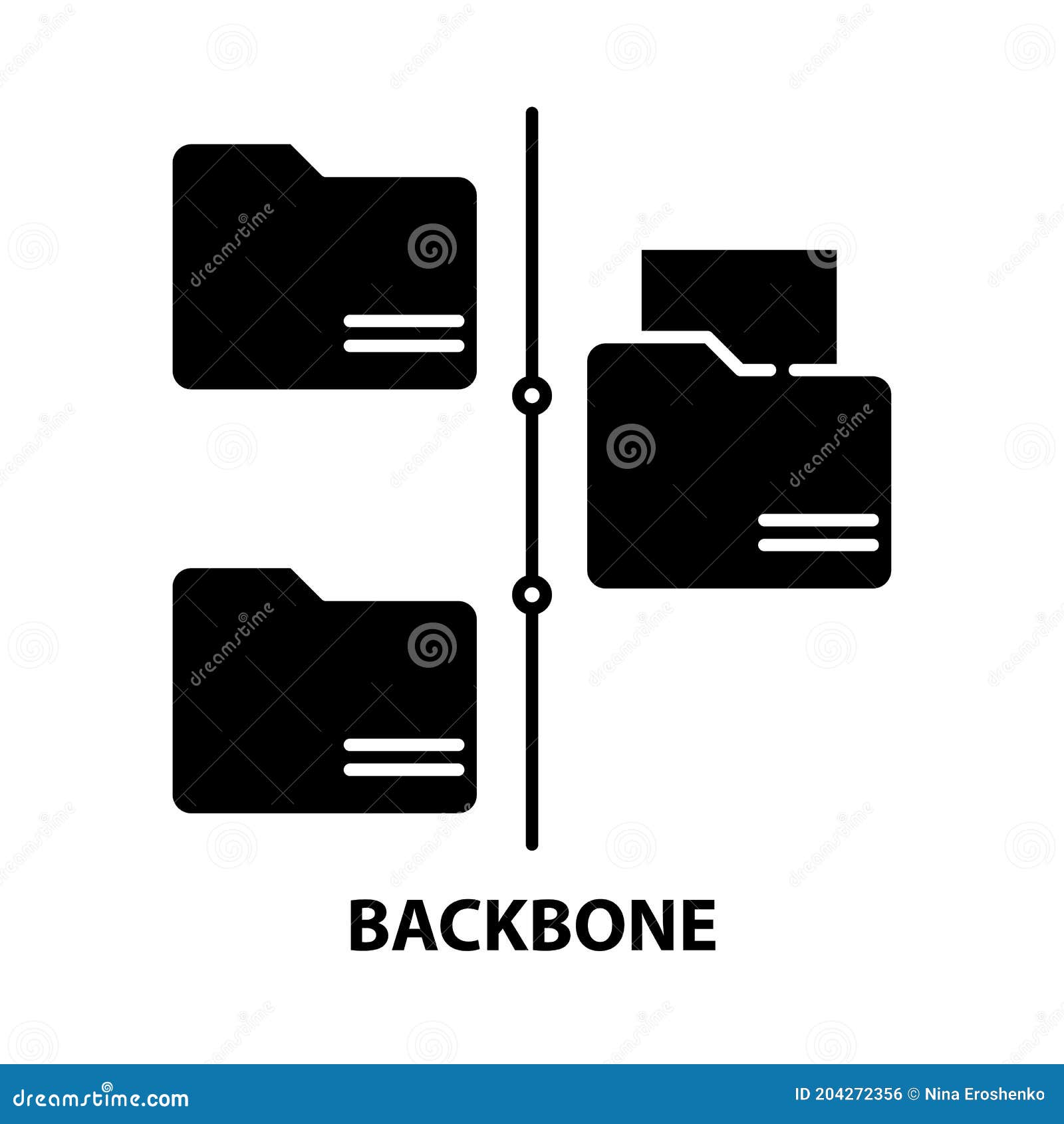 Backbone Icon, Black Vector Sign with Editable Strokes, Concept ...
