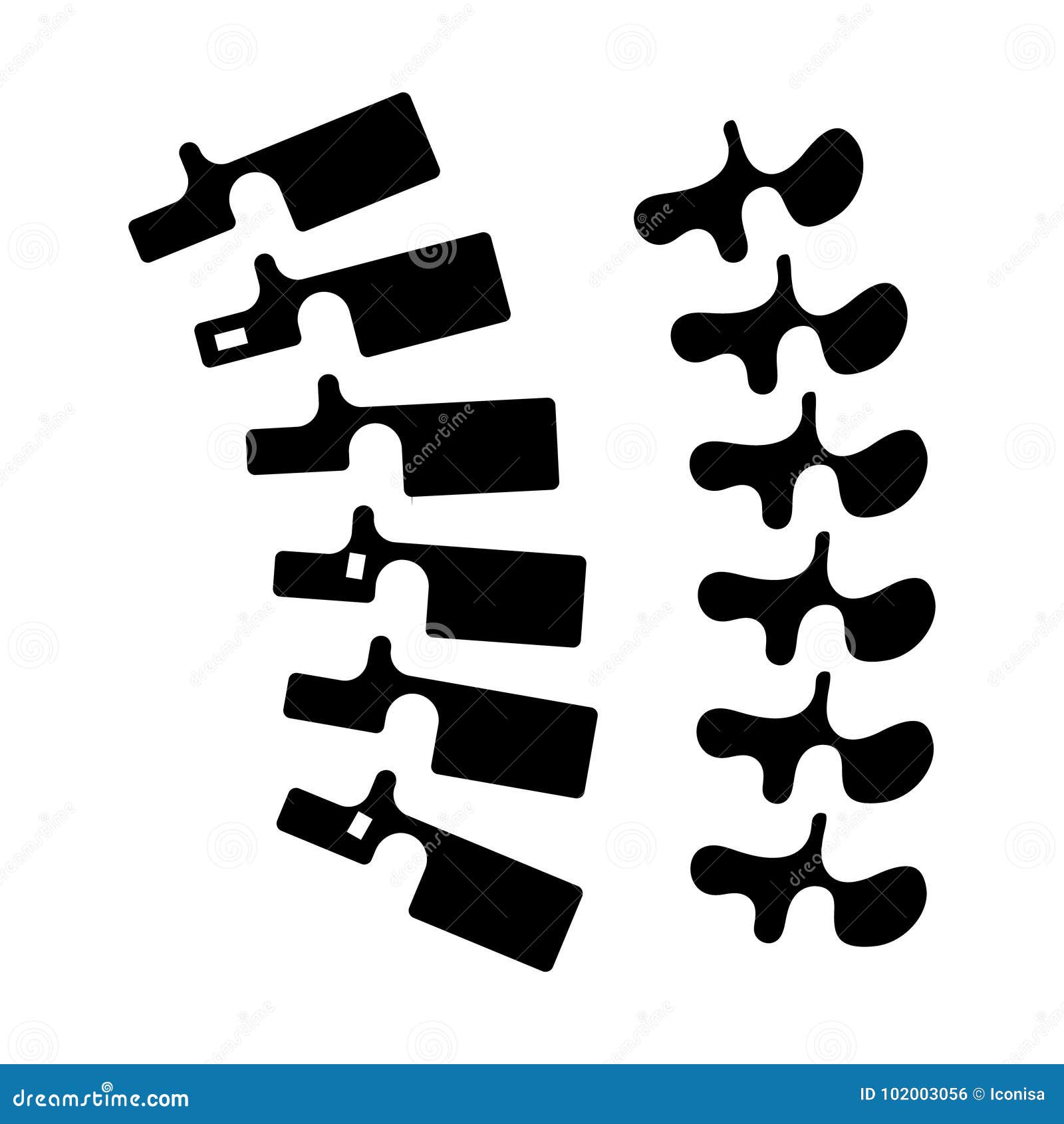 Backbone - Spine Icon, Vector Illustration, Black Sign on Isolated ... Backbone - Spine Icon, Vector Illustration, Black Sign on Isolated ...