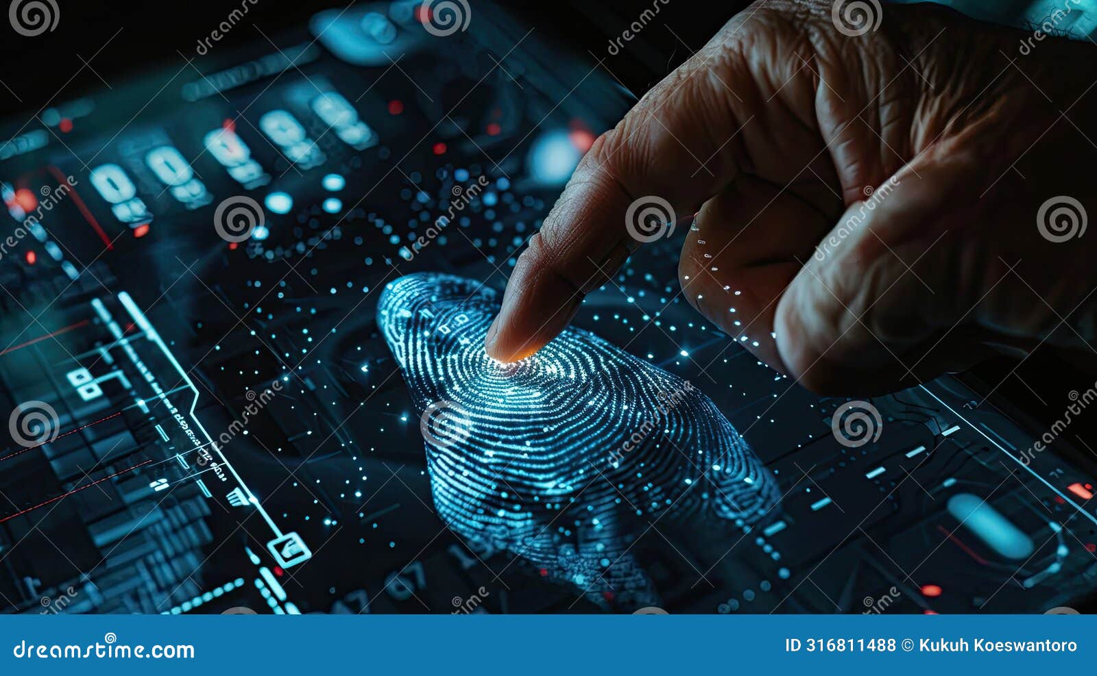 Biometric Security System Scanning Fingerprints for Access Control ...