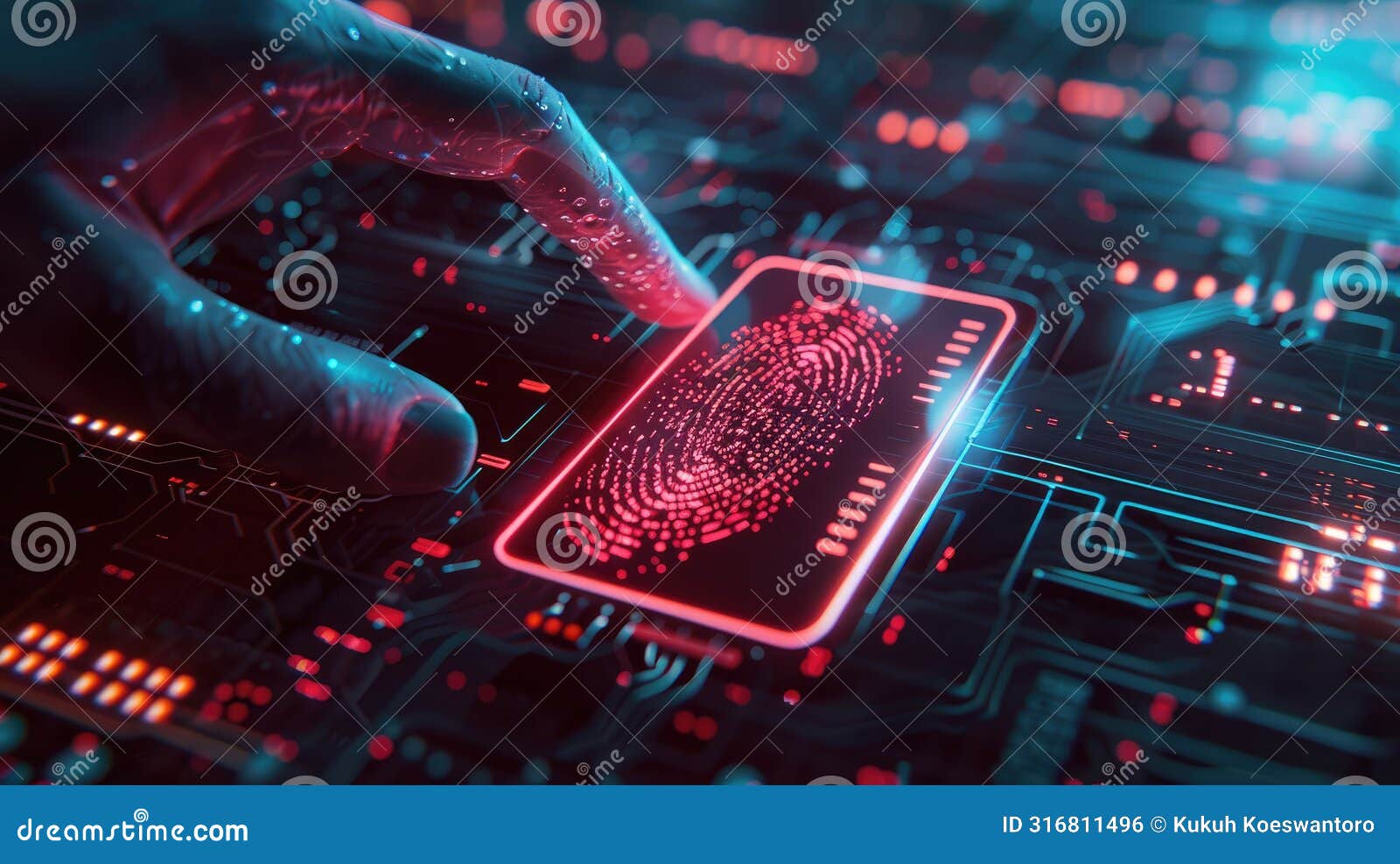 Biometric Security System Scanning Fingerprints for Access Control ...