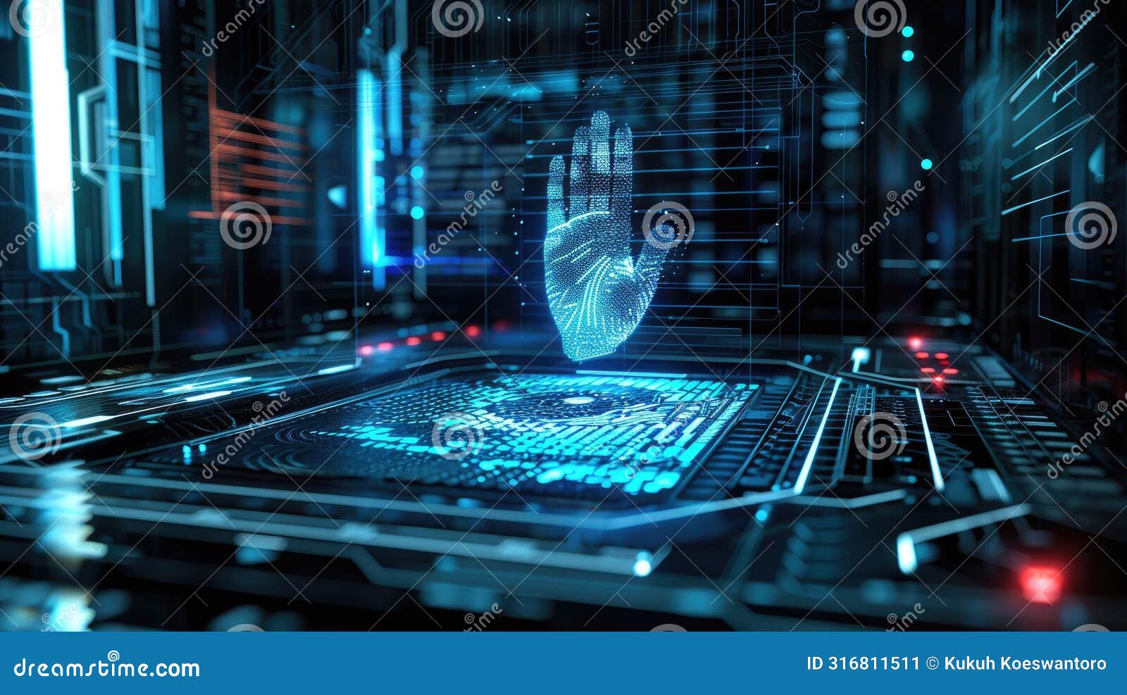 Biometric Security System Scanning Fingerprints for Access Control ...