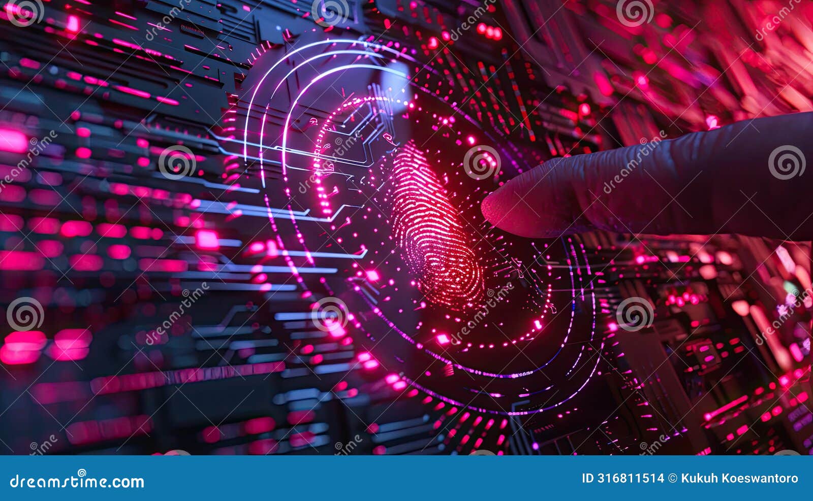 Biometric Security System Scanning Fingerprints for Access Control ...
