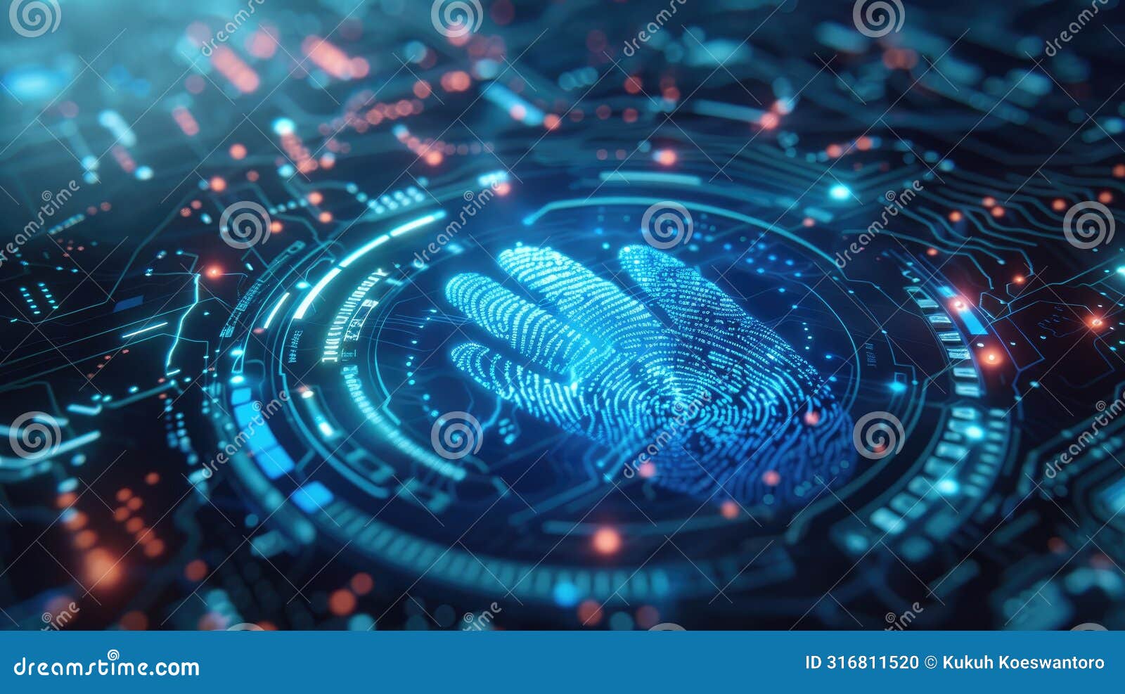 Biometric Security System Scanning Fingerprints for Access Control ...