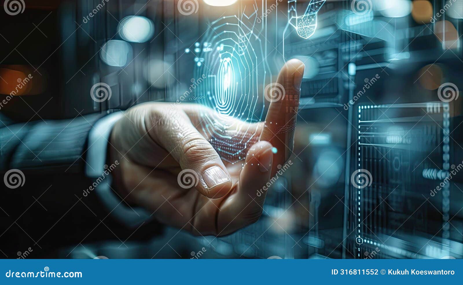 Biometric Security System Scanning Fingerprints for Access Control ...