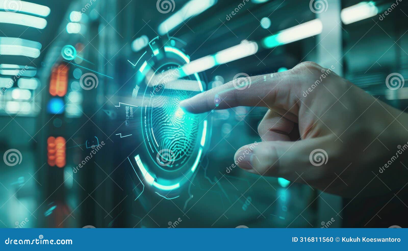Biometric Security System Scanning Fingerprints for Access Control ...