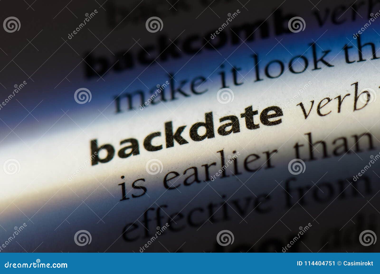 Backdate stock image. Image of info, backdate, closeup - 114404751