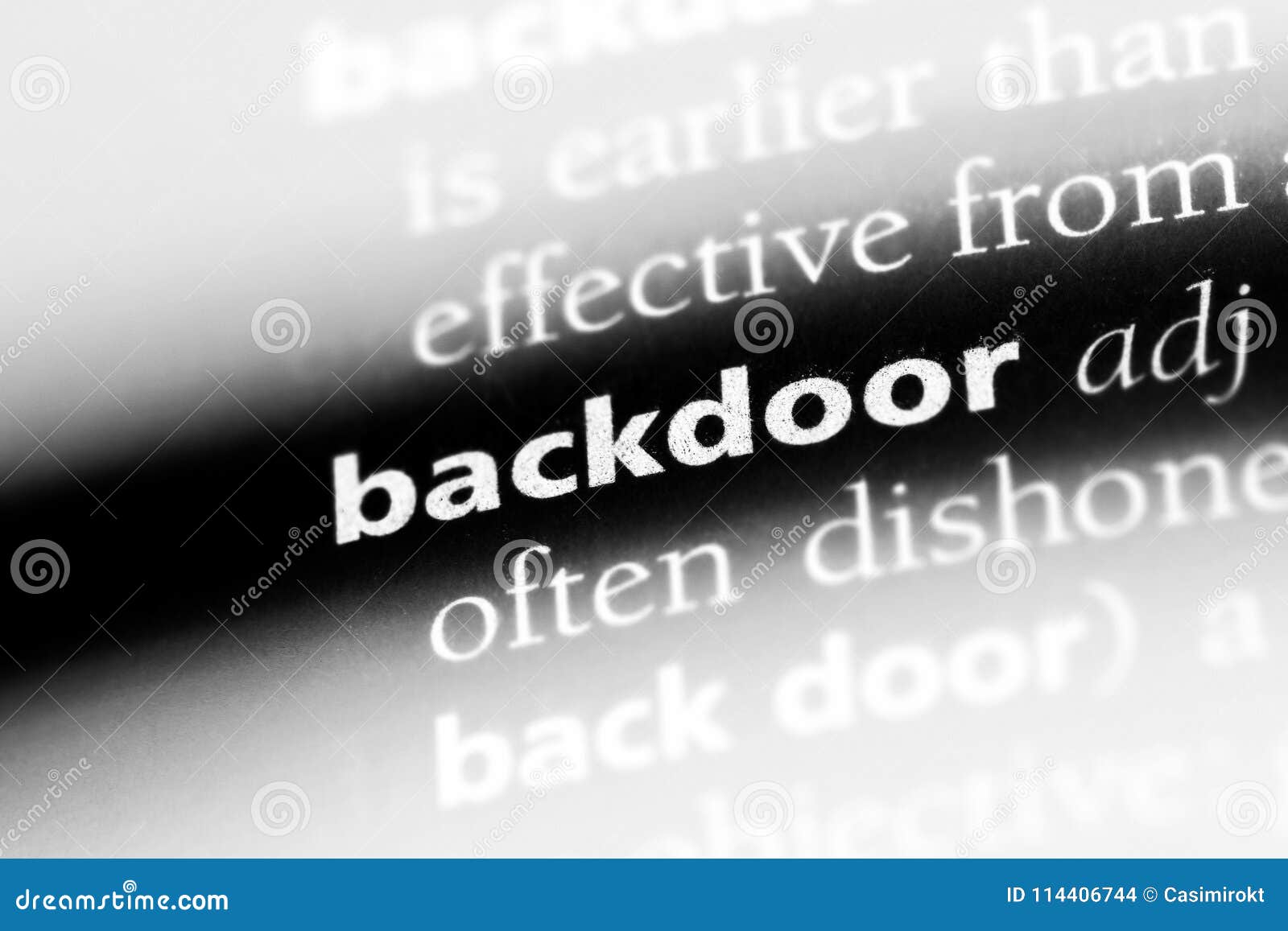 Backdoor stock photo. Image of page, macro, book, isolated - 114406744