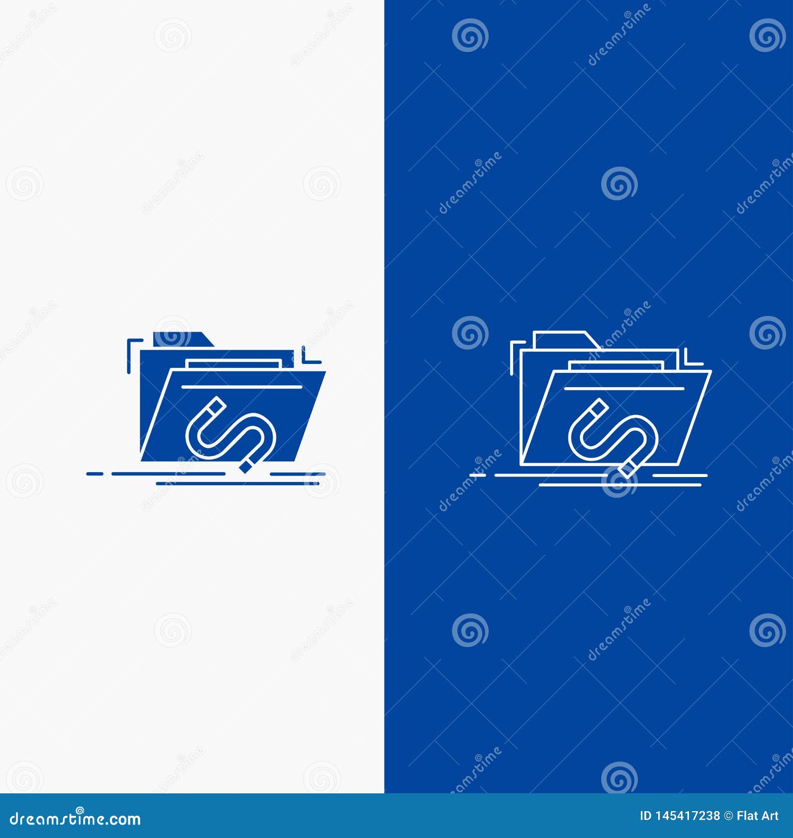 Backdoor, Exploit, File, Internet, Software Line and Glyph Web Button in Blue Color Vertical ...