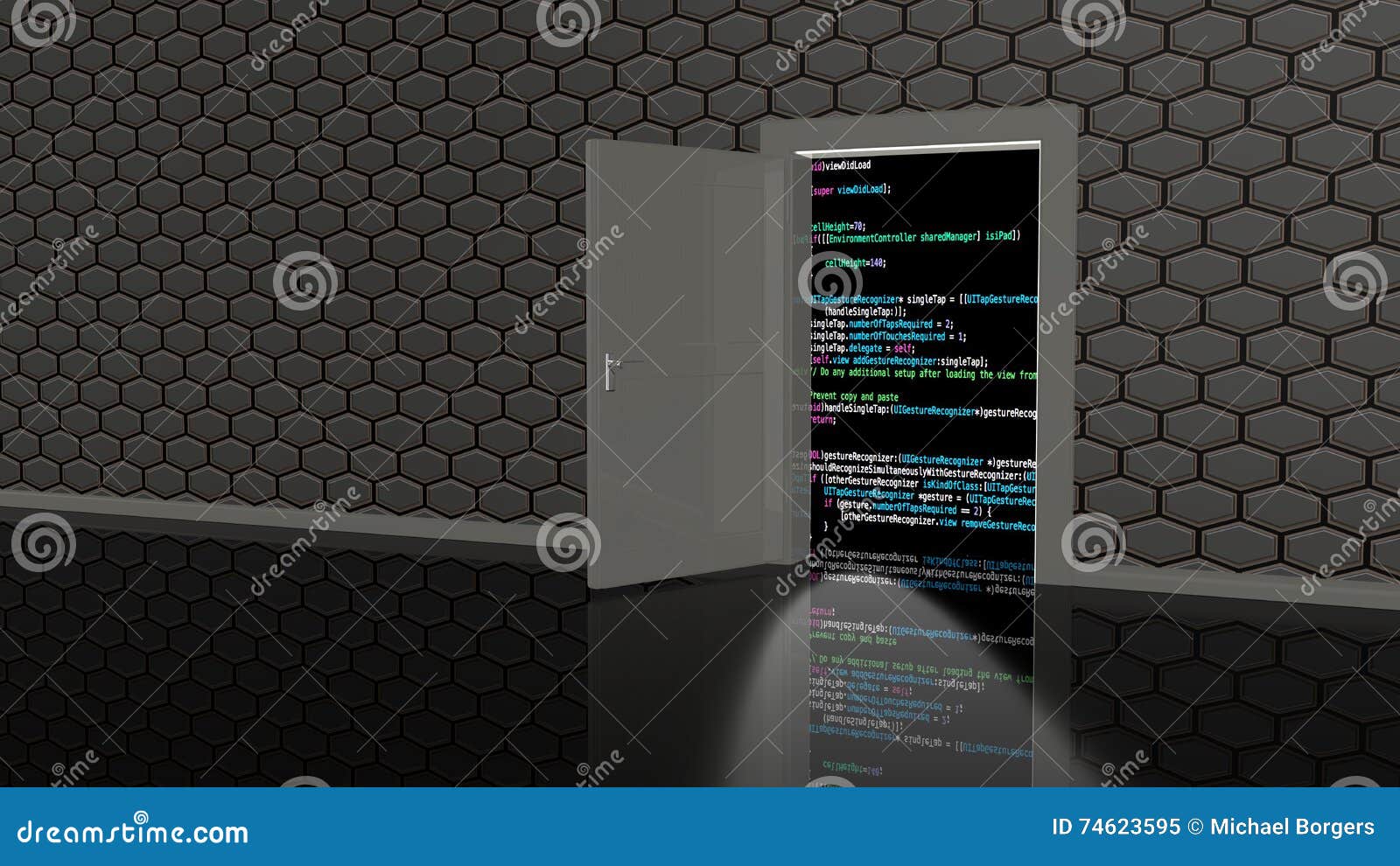 Backdoor To Access the Code Stock Illustration - Illustration of hacker ...