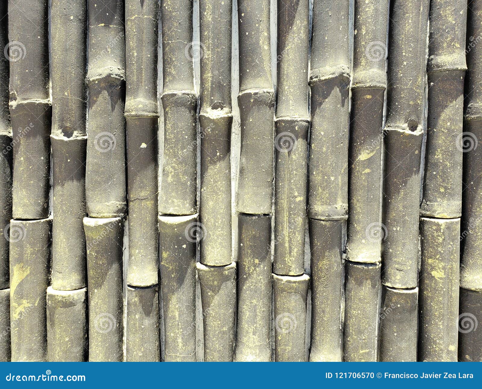 Decoration for Walls with Appearance of Bamboo Logs in Green Color ...