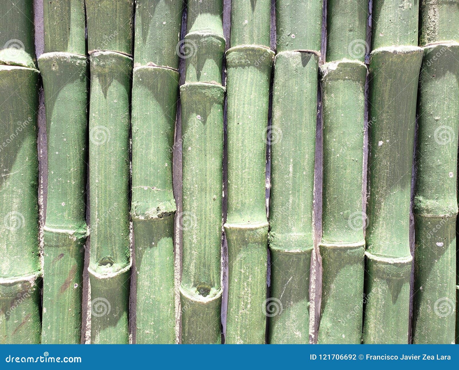 Decoration for Walls with Appearance of Bamboo Logs in Light Green ...