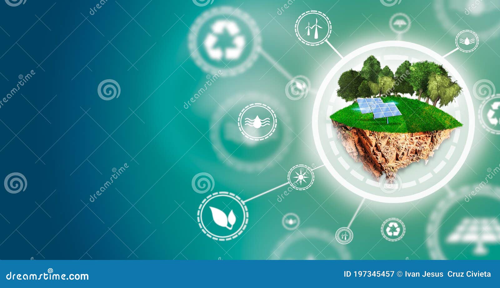 Backdrop As a Concept of Energy Efficiency. the Power of Green Energy ...