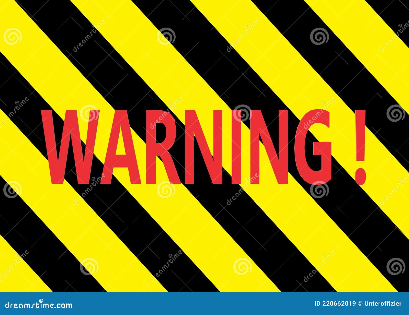 Word Of Warning On A Metal Background. Stock Illustration Cartoon ...