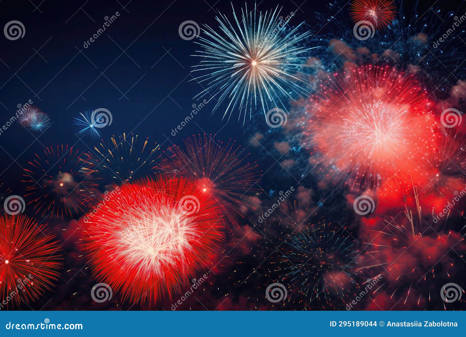 Backdrop of Bursting Fireworks Stock Illustration - Illustration of spectacular, night: 295189044
