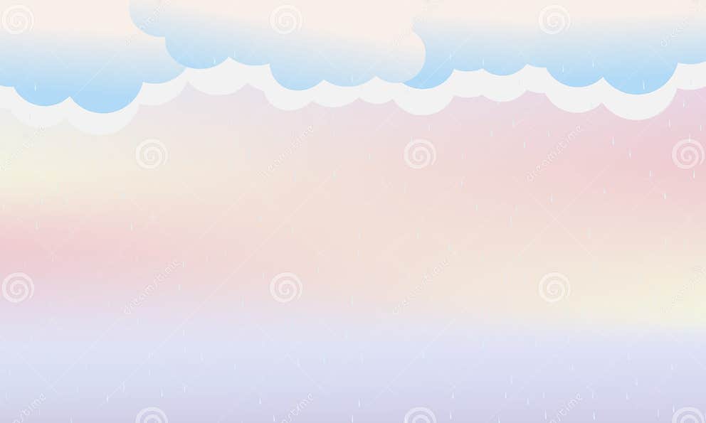 Backdrop Cloud Rain and Colorful Background Stock Vector - Illustration ...