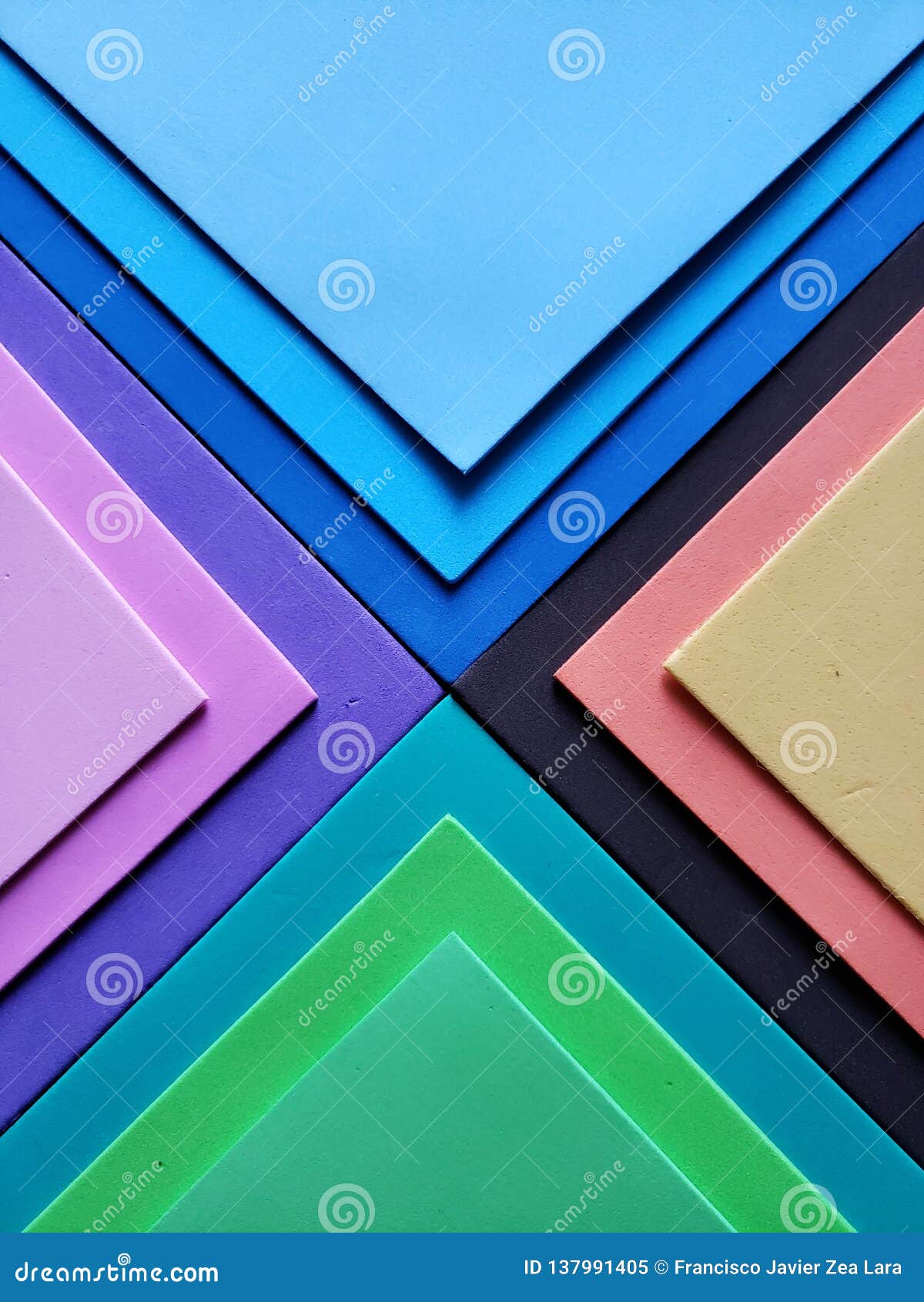 Abstract Design with Sheets of Foamy in Various Colors Stock Image ...