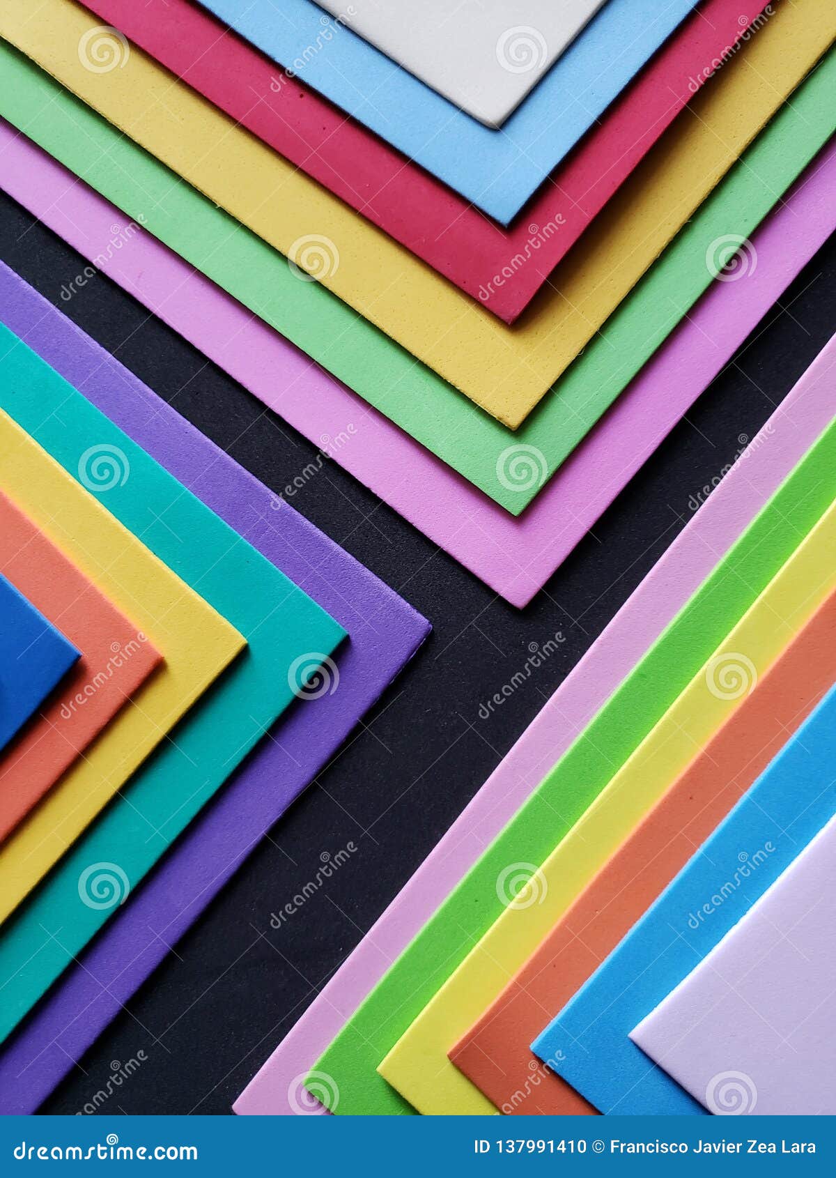 Abstract Design with Sheets of Foamy in Various Colors Stock Photo ...