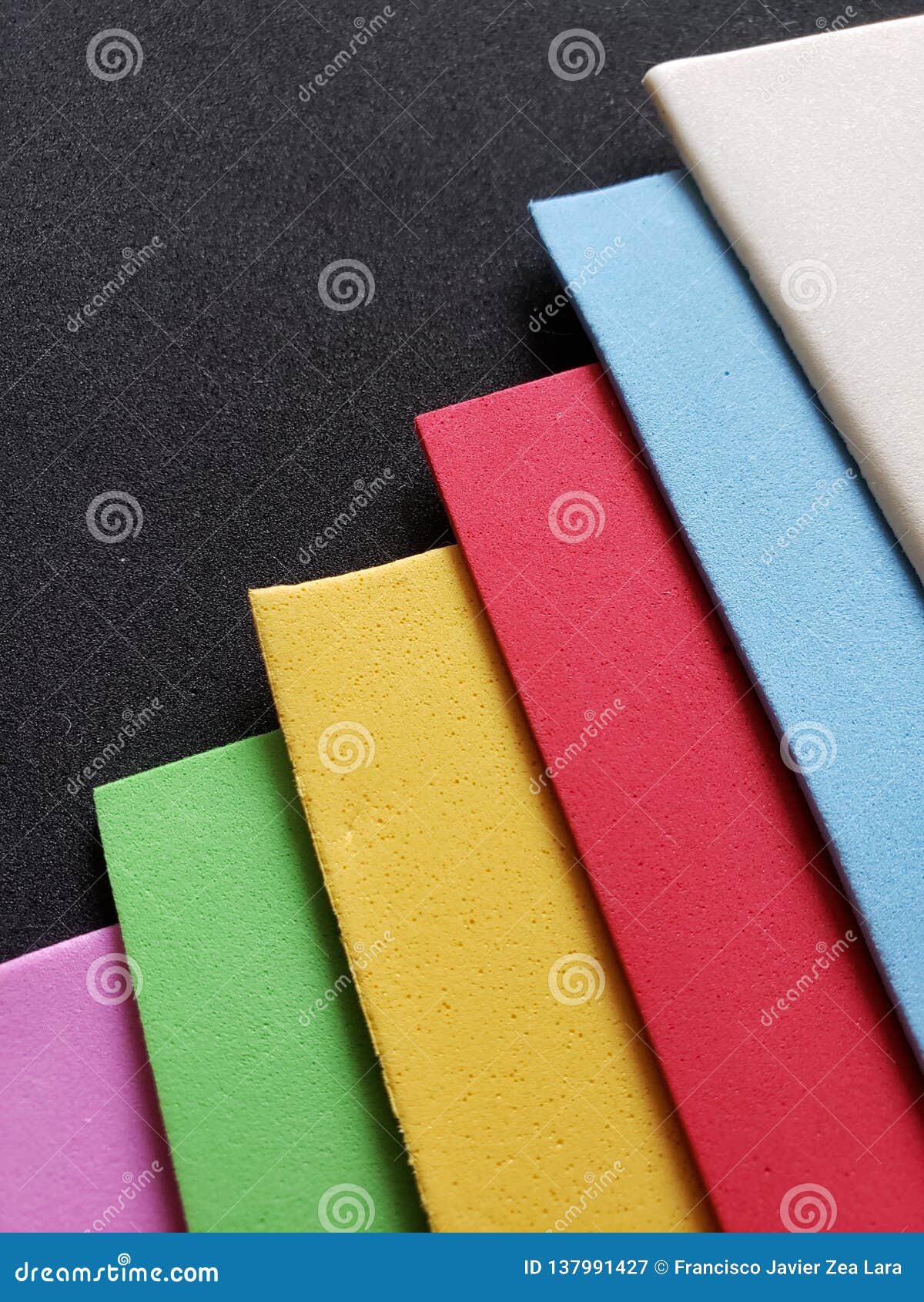 Stacked Sheets of Foamy in Various Colors, Background and Texture Stock ...