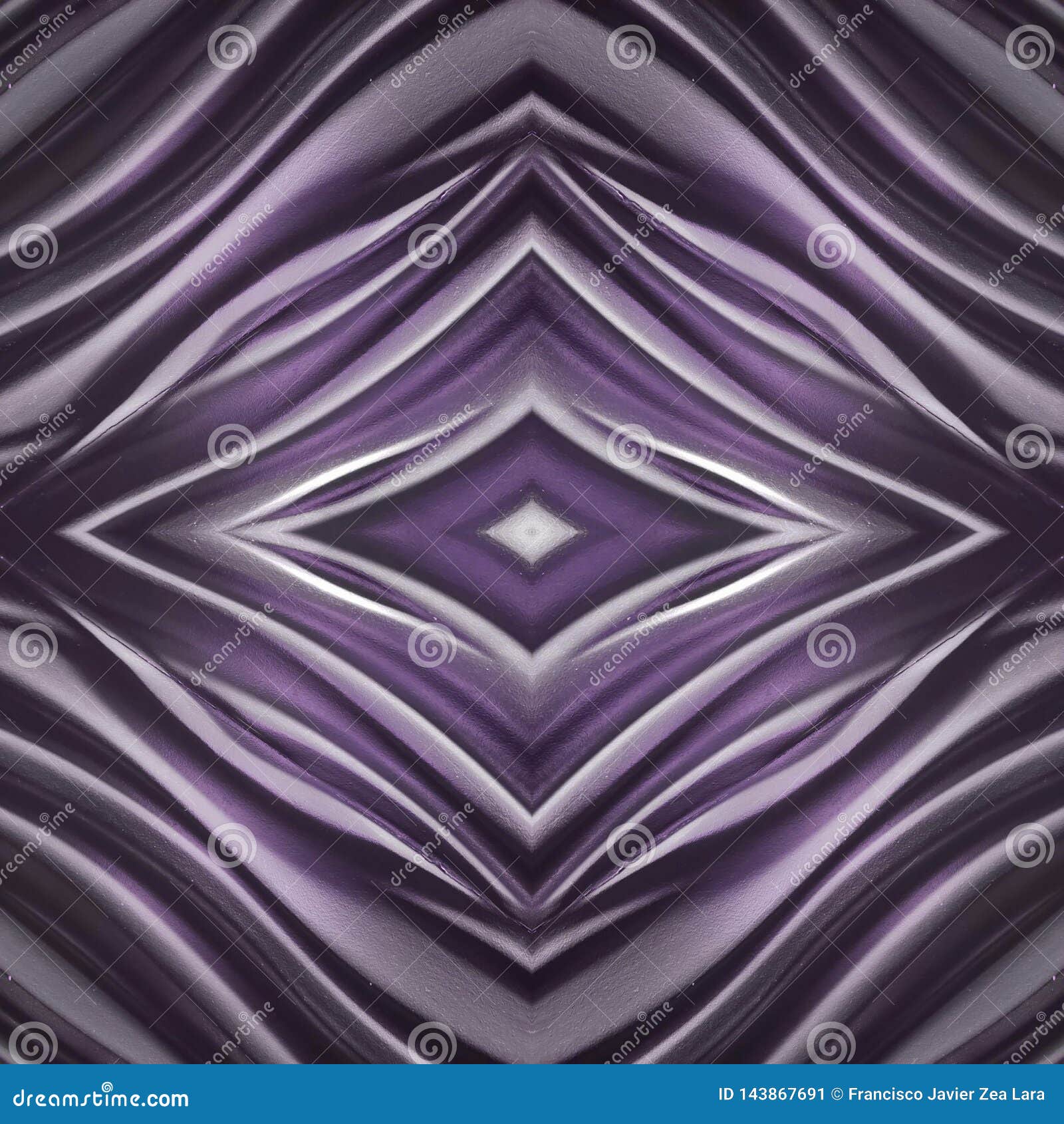 Abstract Design with Curved Lines and Geometric Pattern on a Purple ...