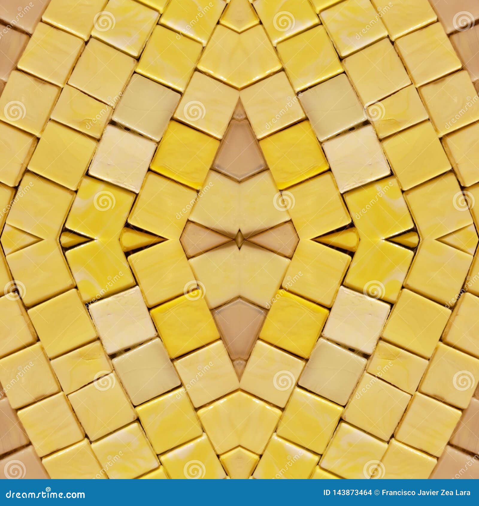 Abstract Collage Design from an Image of Marble Pieces in Yellow Colors ...