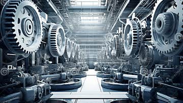 Backdrop of Engine Manufacturing Process in Progress.AI Generated Stock ...