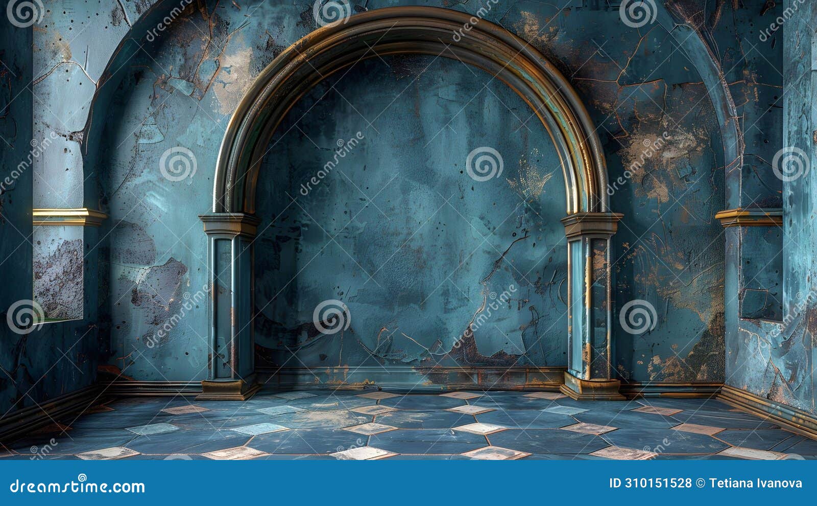 Geometric Arched Panel Background. Stock Illustration - Illustration of ...