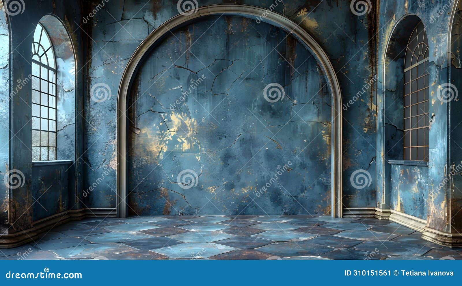 Contemporary Arched Panel Display. Stock Illustration - Illustration of ...