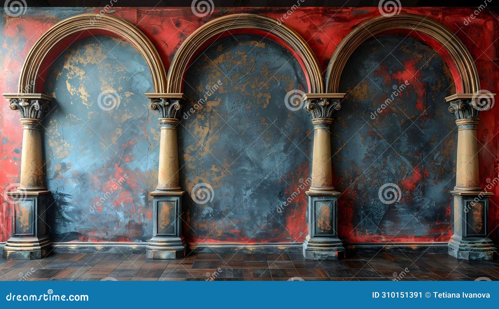 Flowing Lines of Arched Paneling. Stock Illustration - Illustration of ...